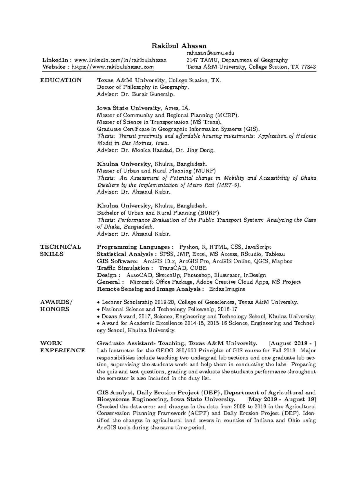 Ahasan Resume Oct2019 - Solution - Rakibul Ahasan LinkedIn : linkedin ...