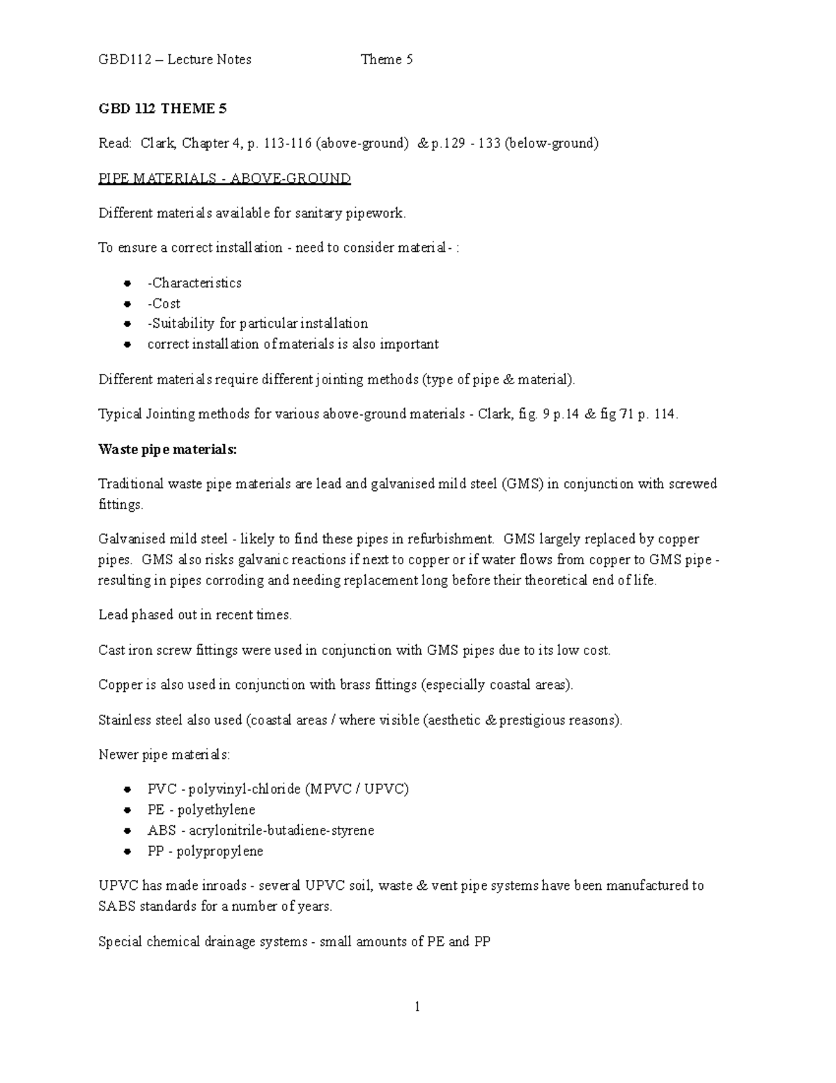 GBD 112 Theme 5 Lecture notes - GBD 112 THEME 5 Read: Clark, Chapter 4 ...