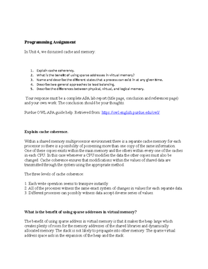 COS3721 103 2022 0-A3 - COS3721/103/0/ Tutorial Letter 103/0/ Assignment Operating Systems and ...