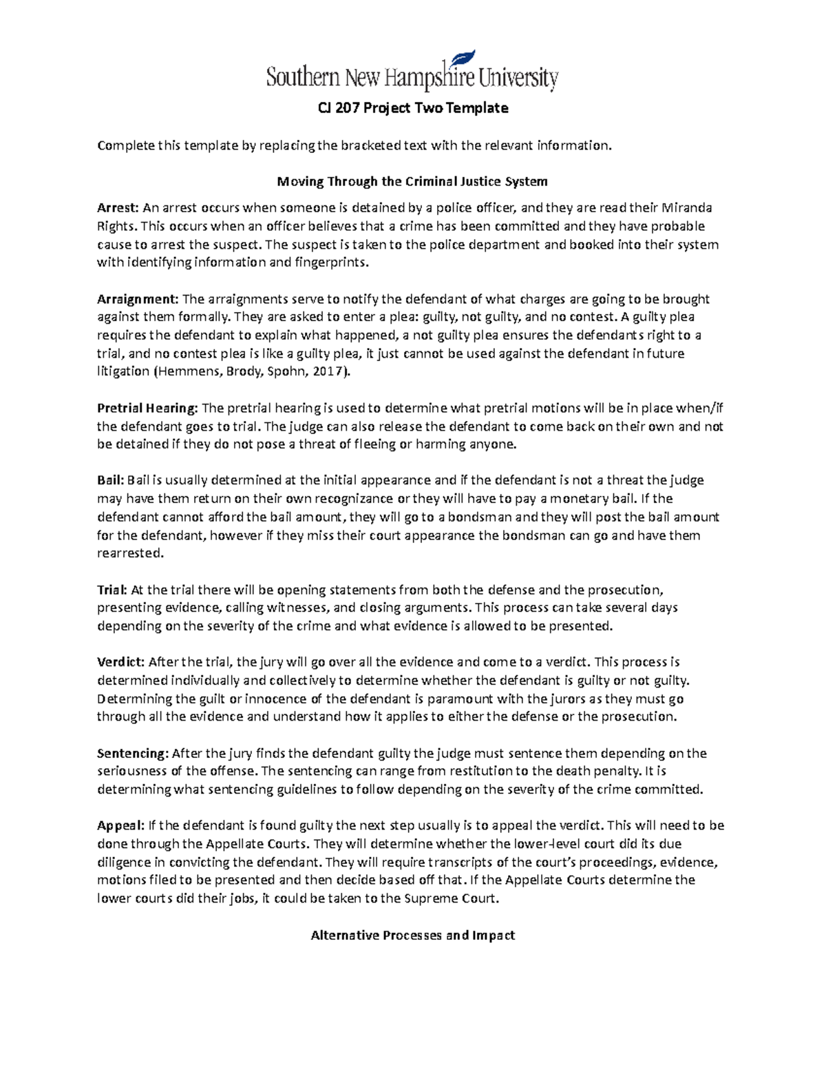 CJ 207 Project Two Template - CJ 207 Project Two Template Complete this ...