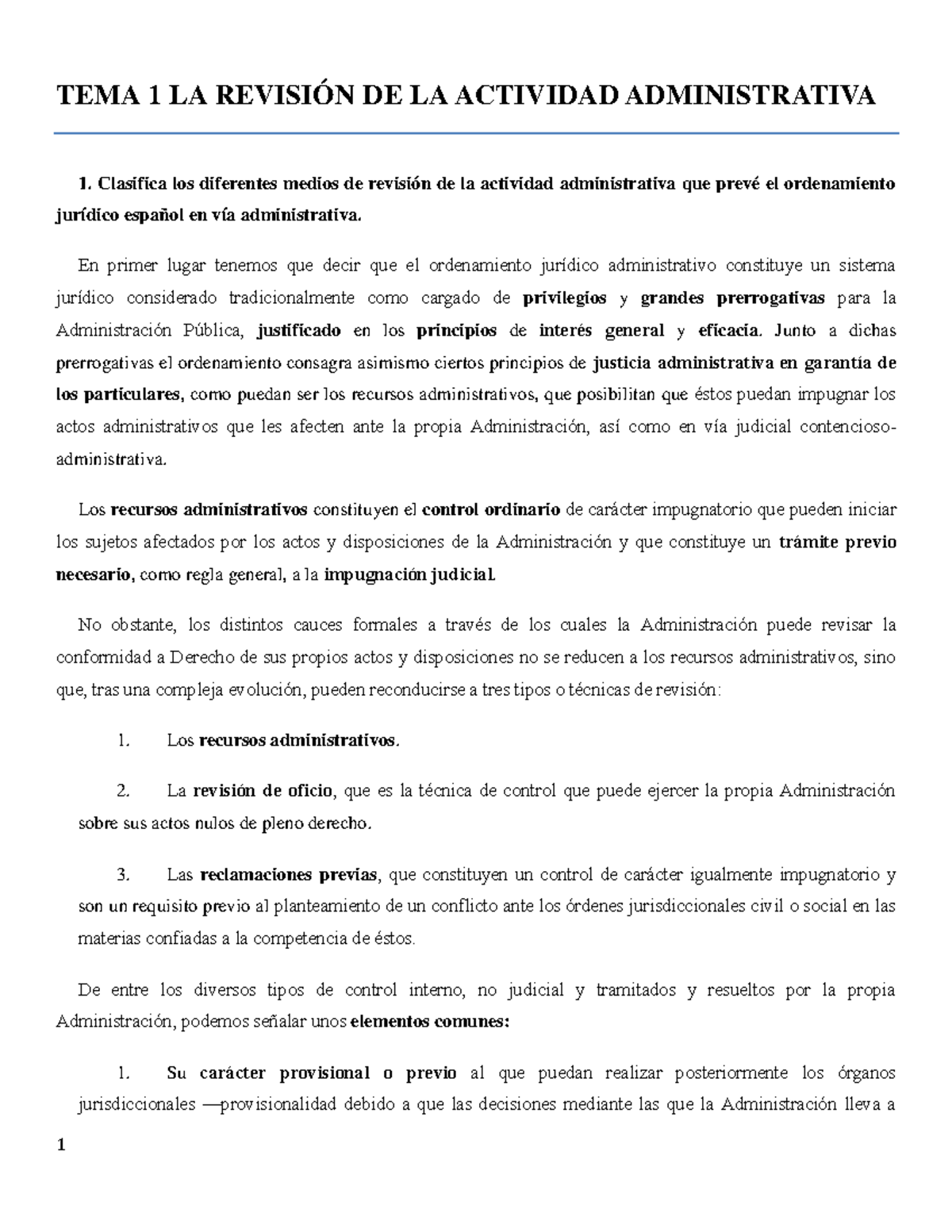 TEMA 1 LA Revisión DE LA Actividad Administrativa - TEMA 1 LA REVISIÓN ...