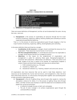 Pdf file introduction to management - CHAPTER 1 NATURE OF MANAGEMENT Unit Structure 1 Objectives ...