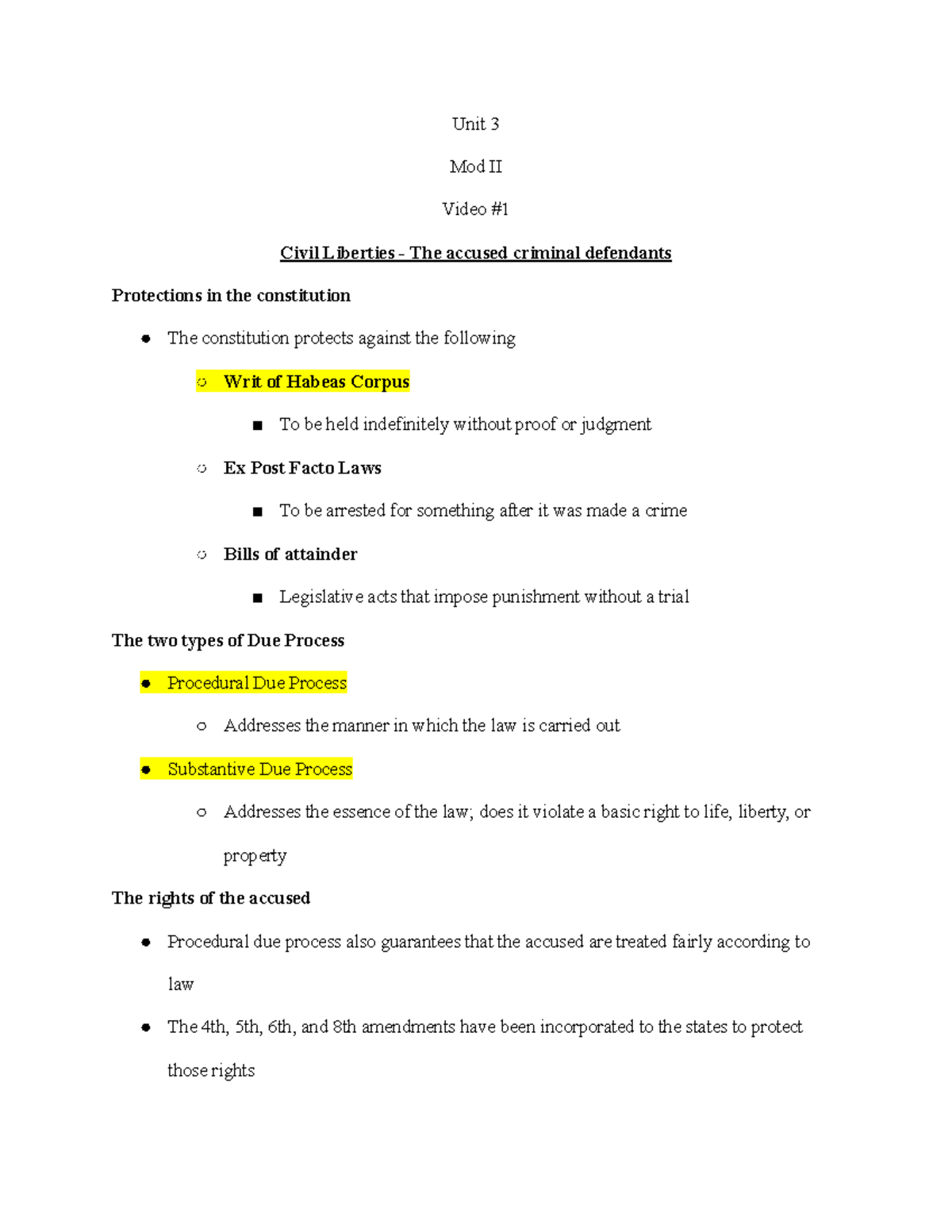 Civil Liberties Notes - Studocu