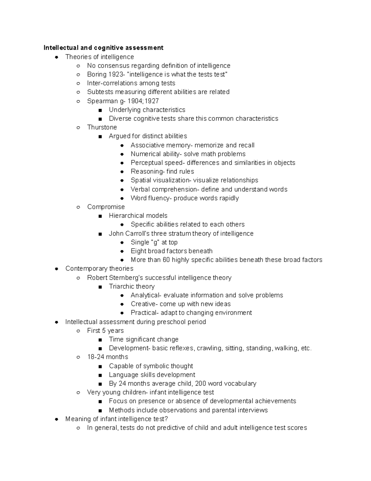 Intellectual and cognitive assessment - 18-24 months Capable of ...