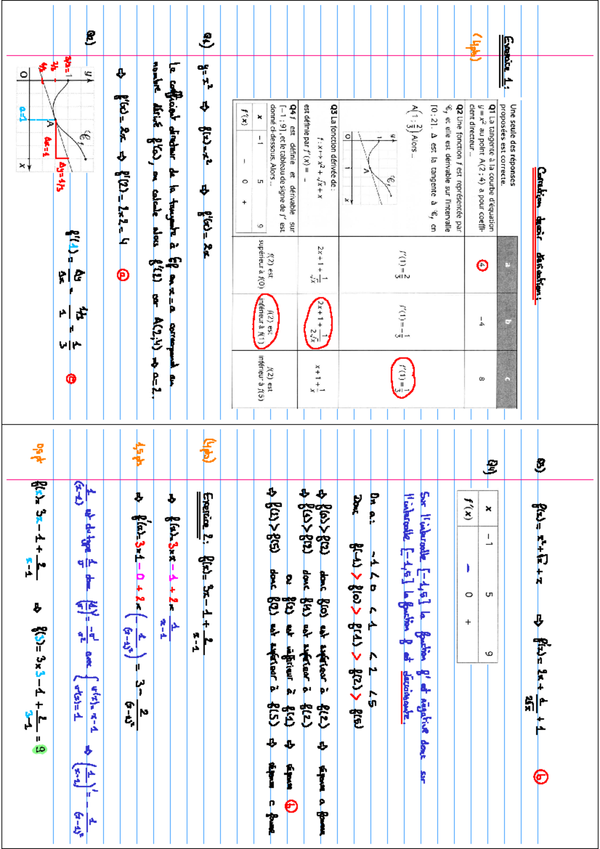 Correction devoir dérivation - Mathématiques - Studocu