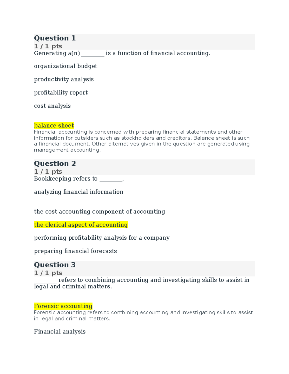 Quiz 15 - chapter quiz 13 - Question 1 1 / 1 pts Generating a(n ...