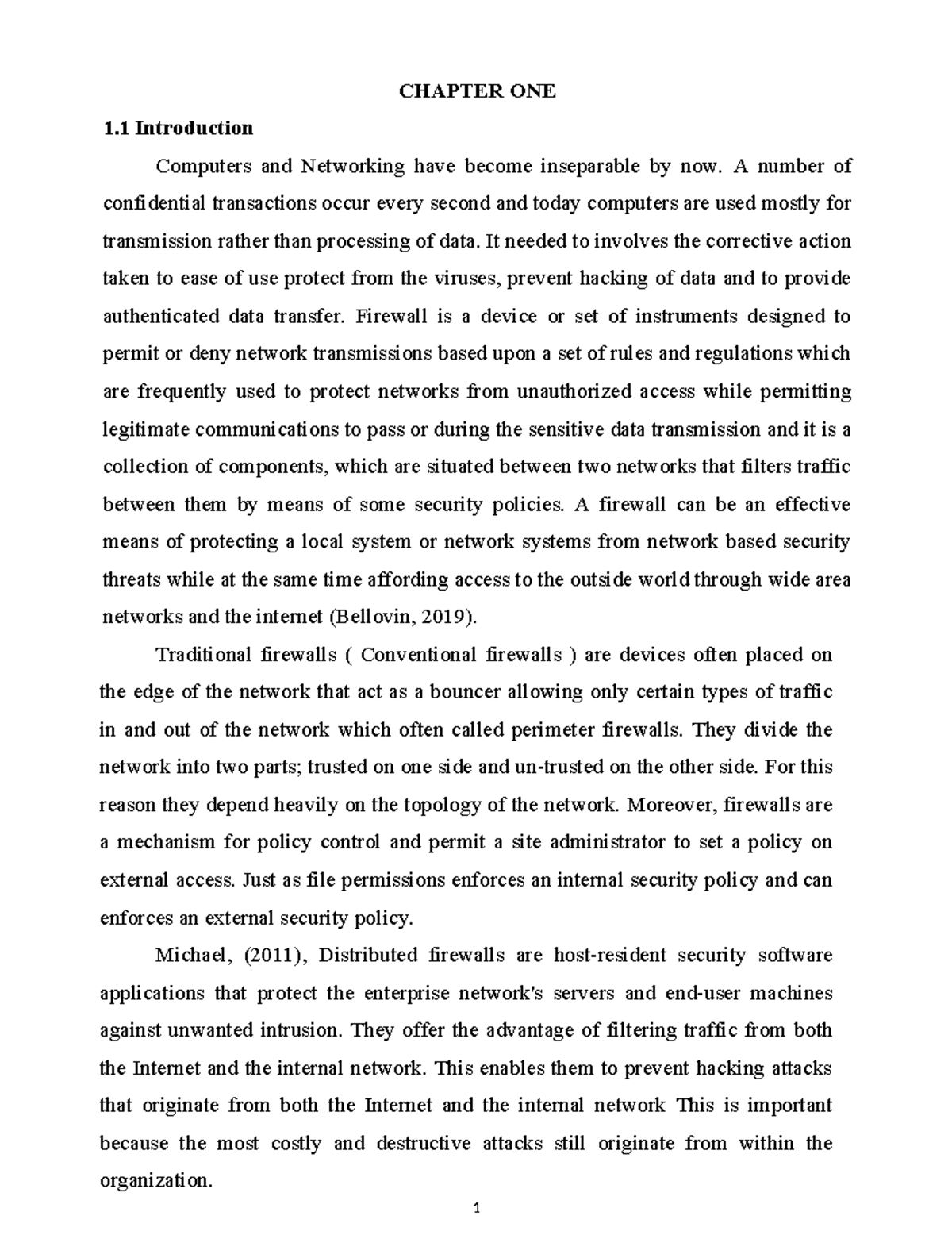 Data Security Using Firewalls Chapter One 1 Introduction Computers And Networking Have Become