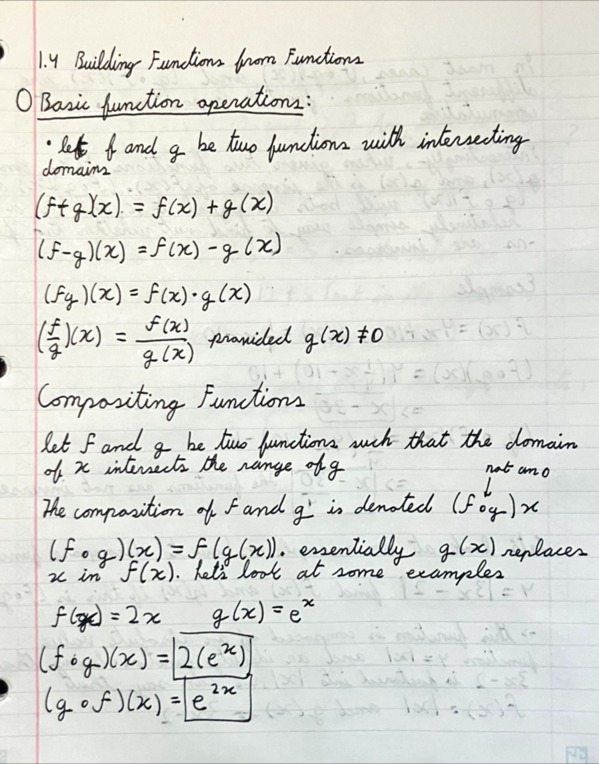AP Precalculus Lesson 1 - 1 Building Functions from Functions Basic ...