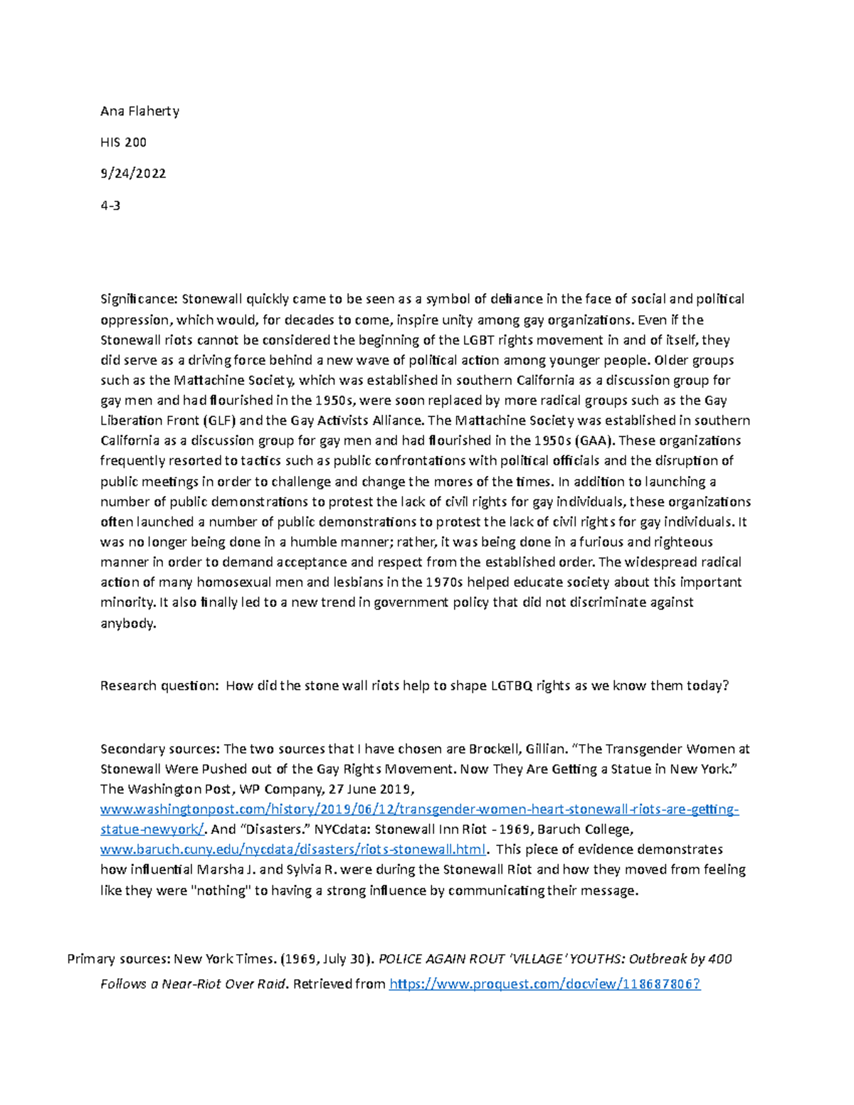 4-3 - Assignment - Ana Flaherty HIS 200 9/24/ 4- Significance ...