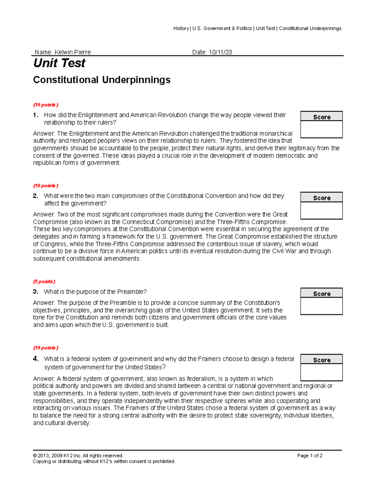 Unit Test P2 - Study Guide to Unit 2 EXAM of U.S. History part 2 ...
