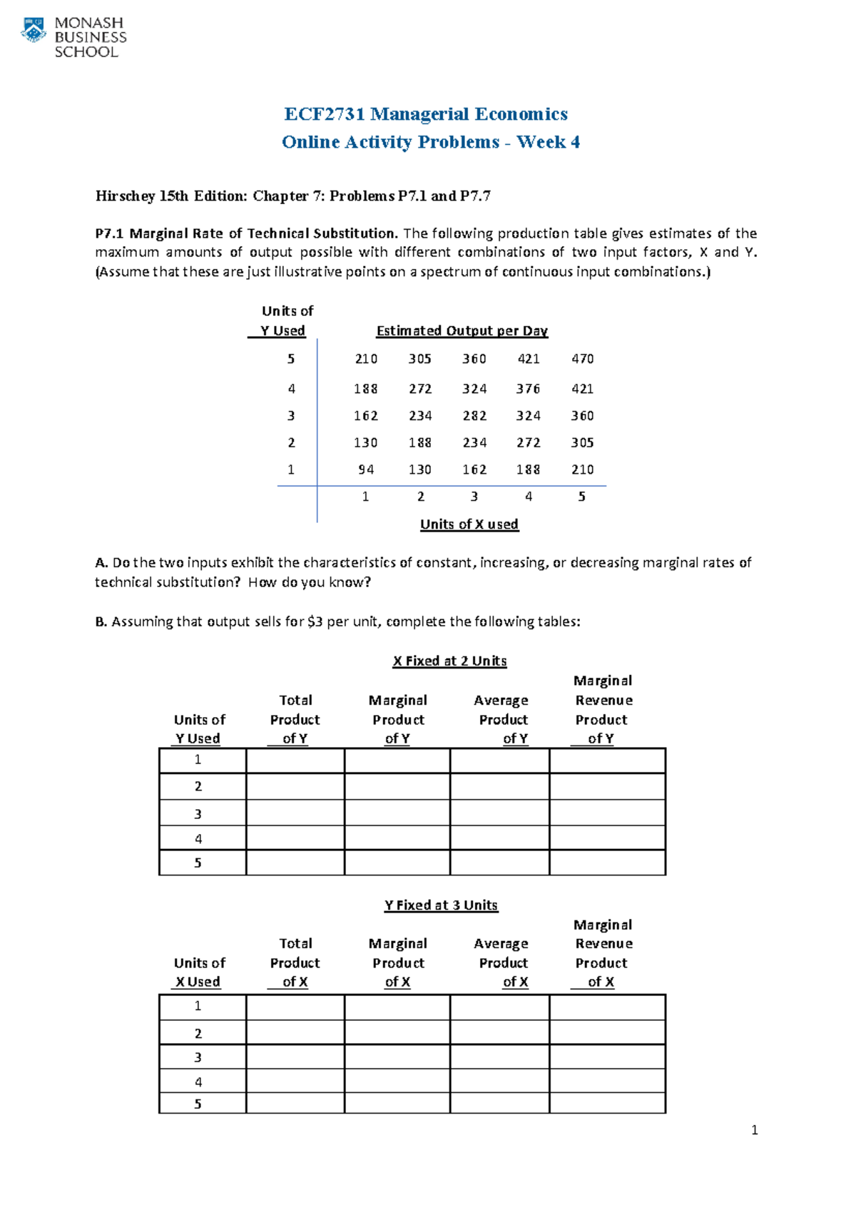 ECF2731 Online Activity Problems Week 4 - Warning: TT: undefined ...