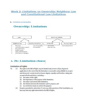 Property final - Name Surname Student no. Module name Law of property ...