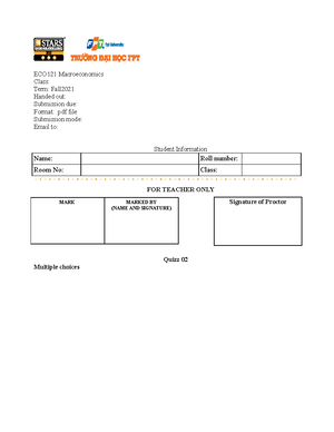 ECON111 Individual-Assignment-02-tran duc anh - ECO111 Microeconomics ...