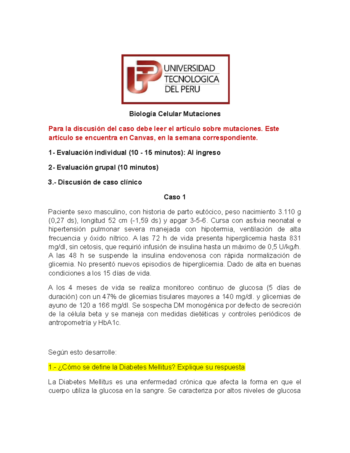 S04 s4- Tarea DPG 4 Biologia - Biología Celular Mutaciones Para la ...