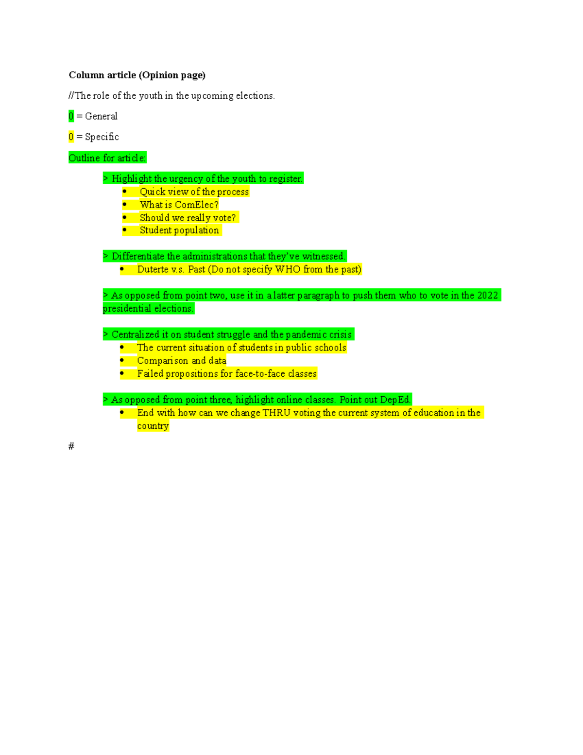 Column article - Grade: A - Column article (Opinion page) //The role of ...