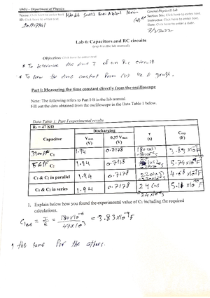 Kcl Experiment - very important - General Physics Lab II - Studocu