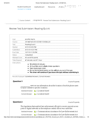 SCOM 110 WK 7 - Current mobile devices offer everything from ordering a ...