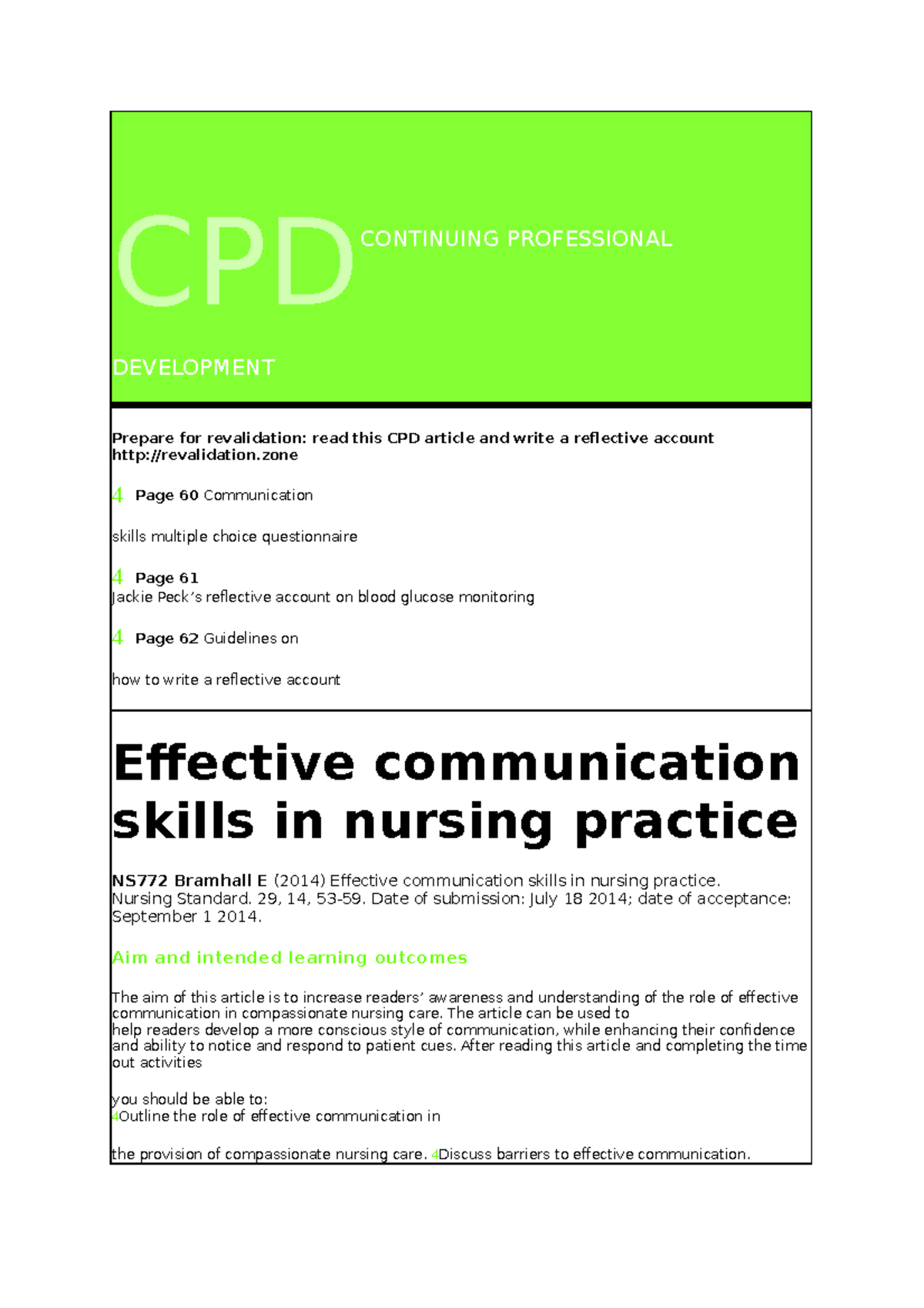 Cpdcontinuing Professional - CPD CONTINUING PROFESSIONAL DEVELOPMENT ...