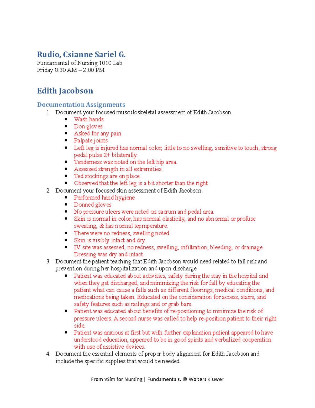 Edith Jacobson Documentation Assignment - Rudio, Csianne Sariel G ...