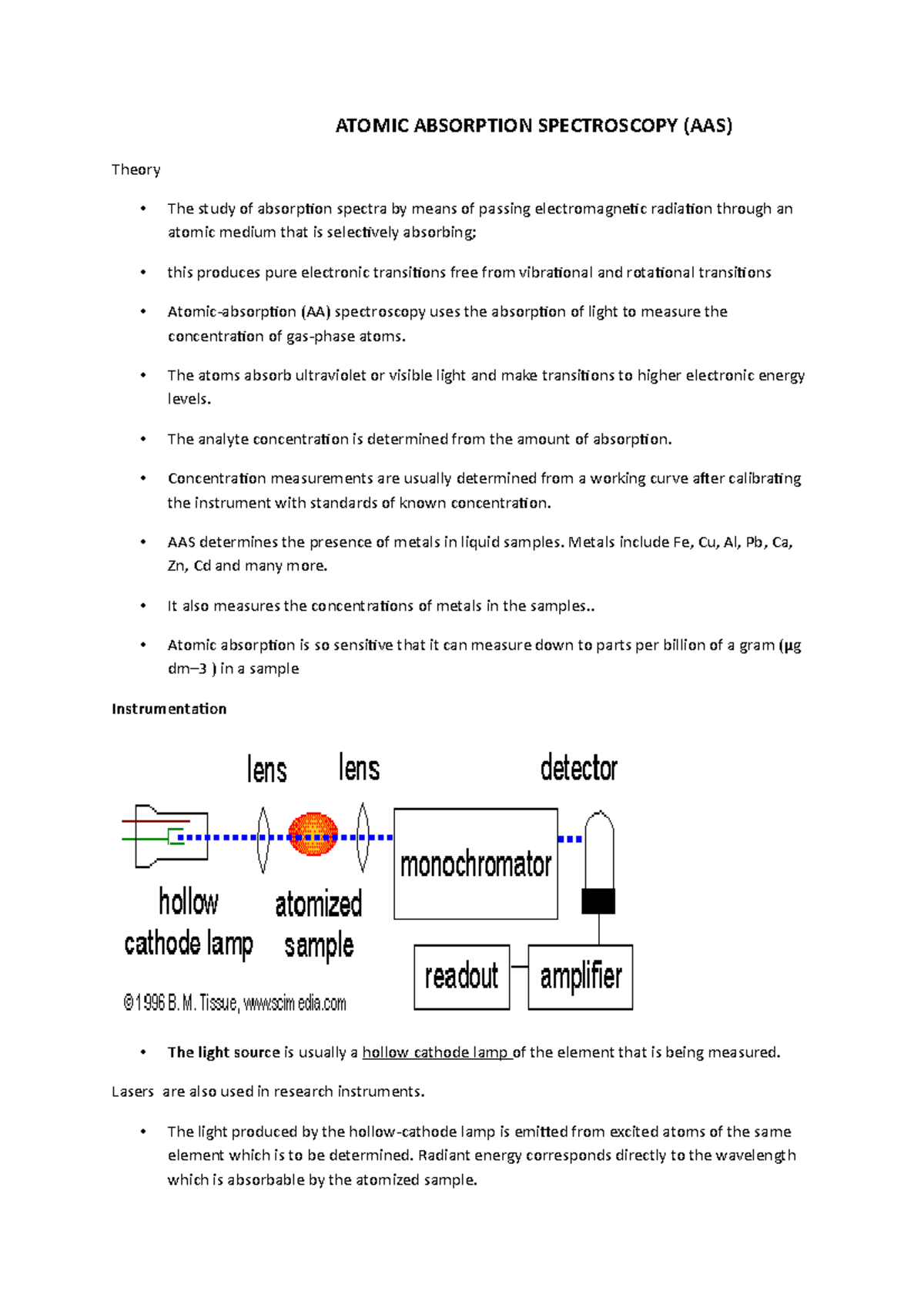 AAS and AES-1 - It's a lecture note - ATOMIC ABSORPTION SPECTROSCOPY ...