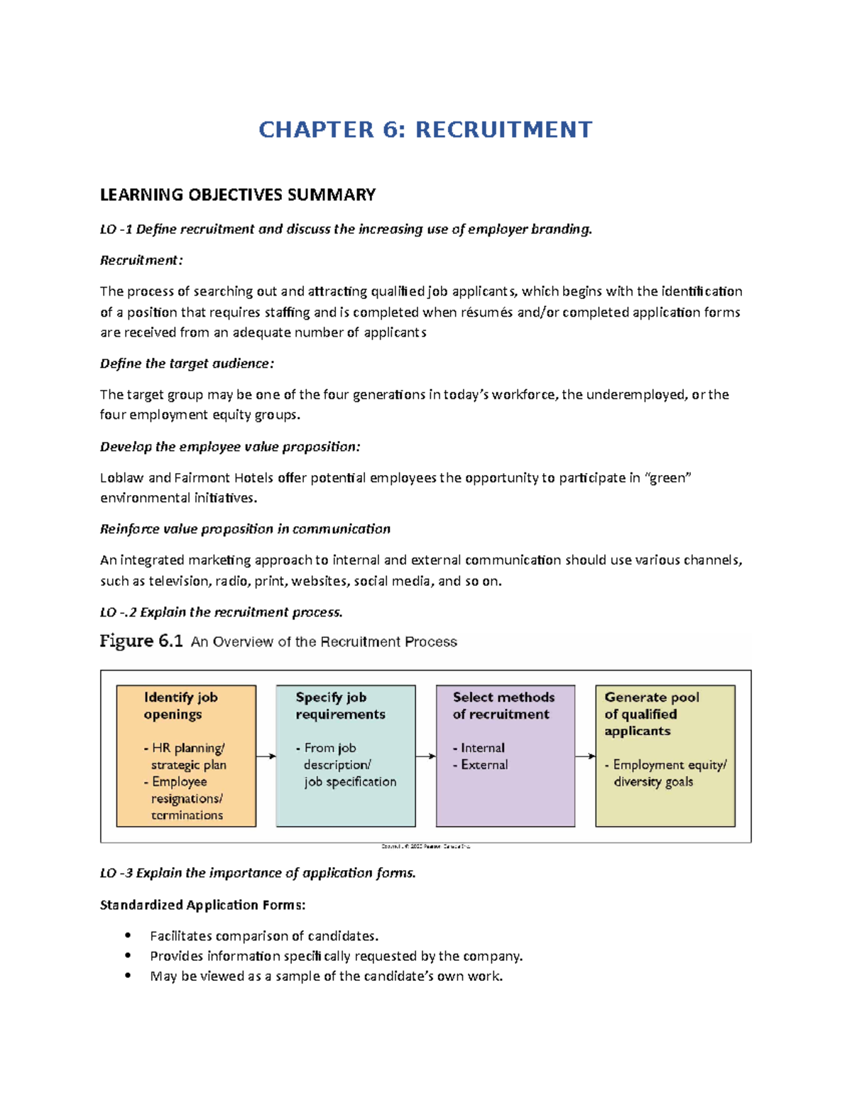 Chapter 6 -HRM Notes - HRMT301 - Centennial College - Studocu