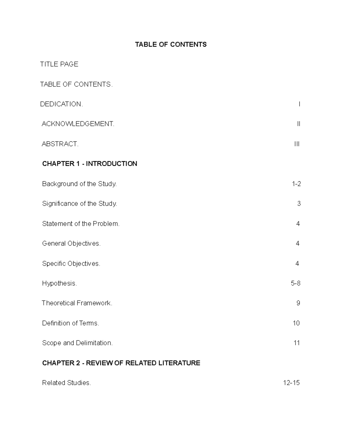 Nothing really but atleast i dont care - TABLE OF CONTENTS TITLE PAGE ...