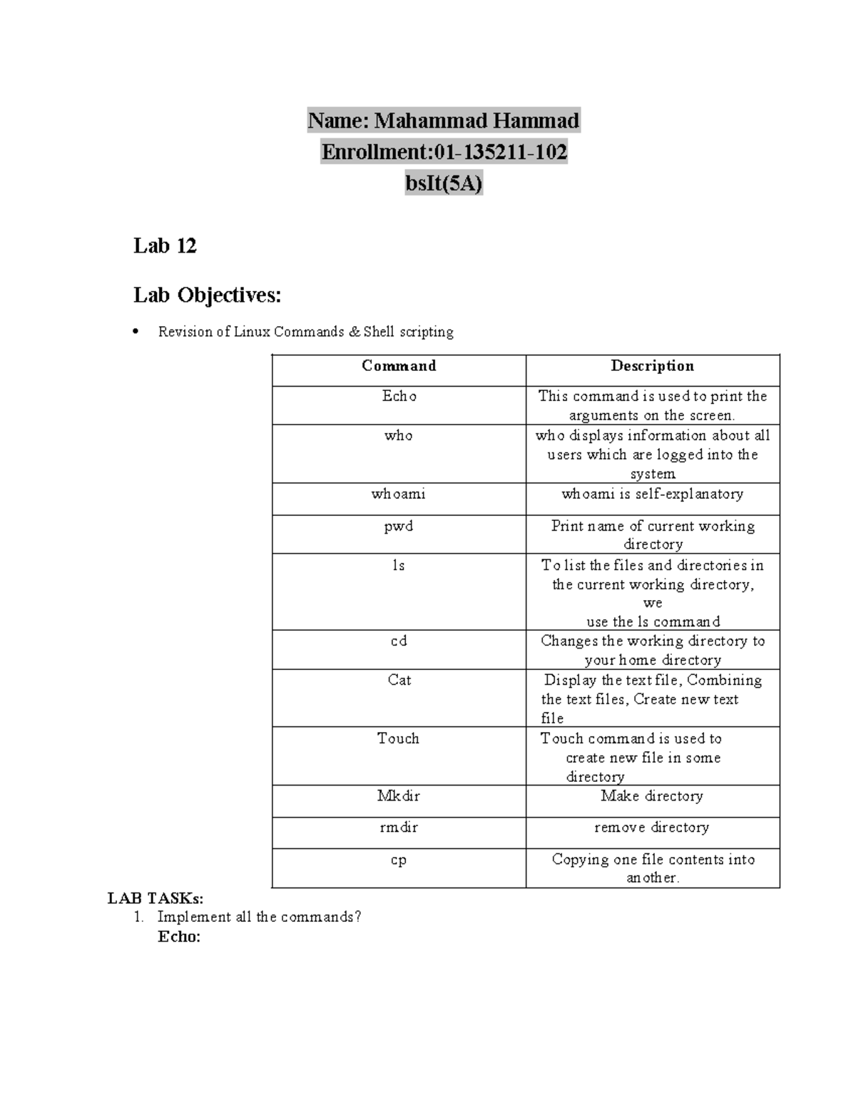 Sna lab 12 - this is a practical work of networking - Name: Mahammad ...