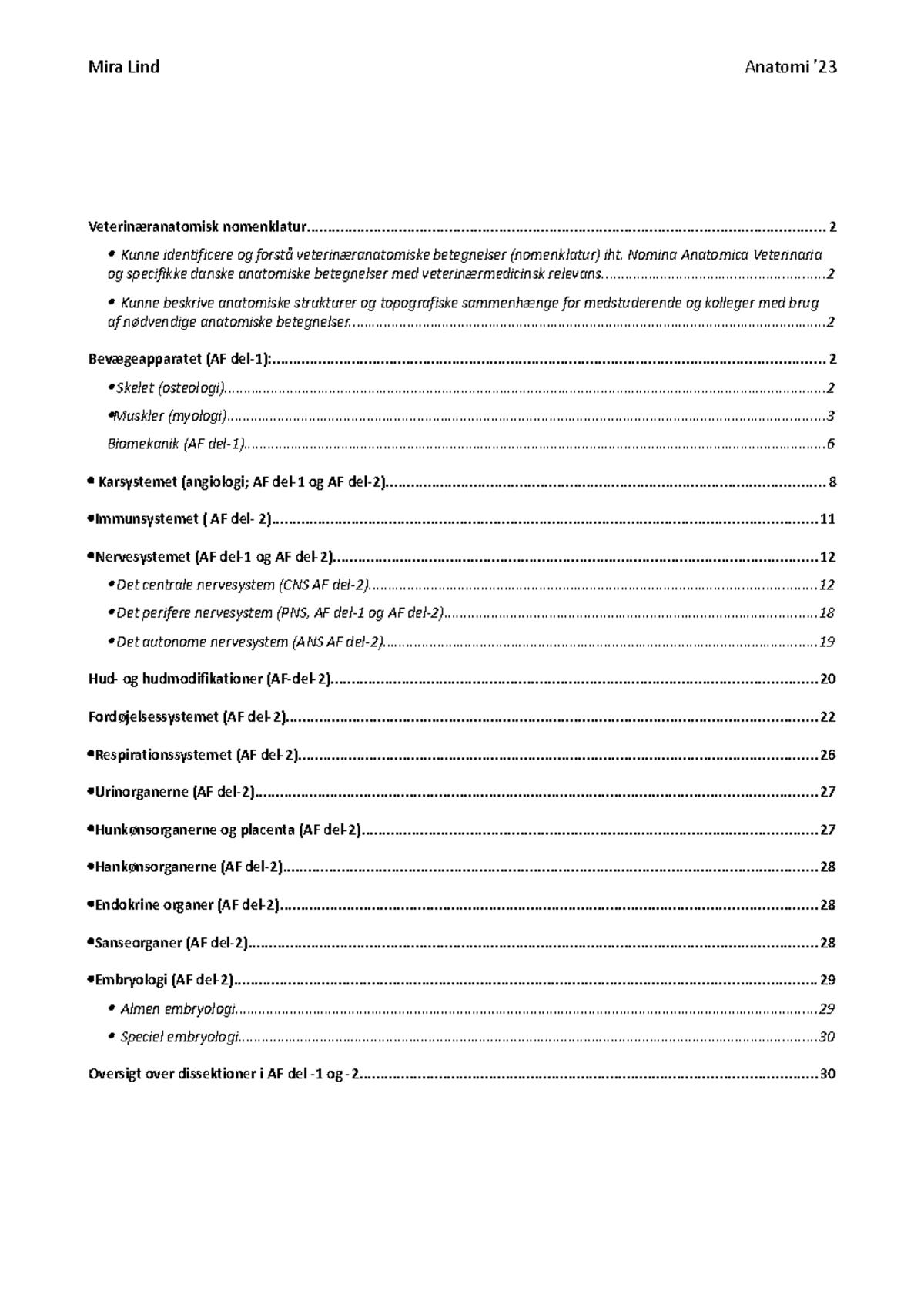 Anatomi LærringsmåL - Kunne identificere og forst愃਀ veterinæranatomiske betegnelser (nomenklatur ...
