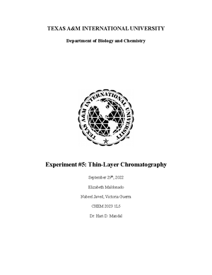 OChem Lab Report 8 - Experiment 8: Nucleophilic Substitution: Reactions ...