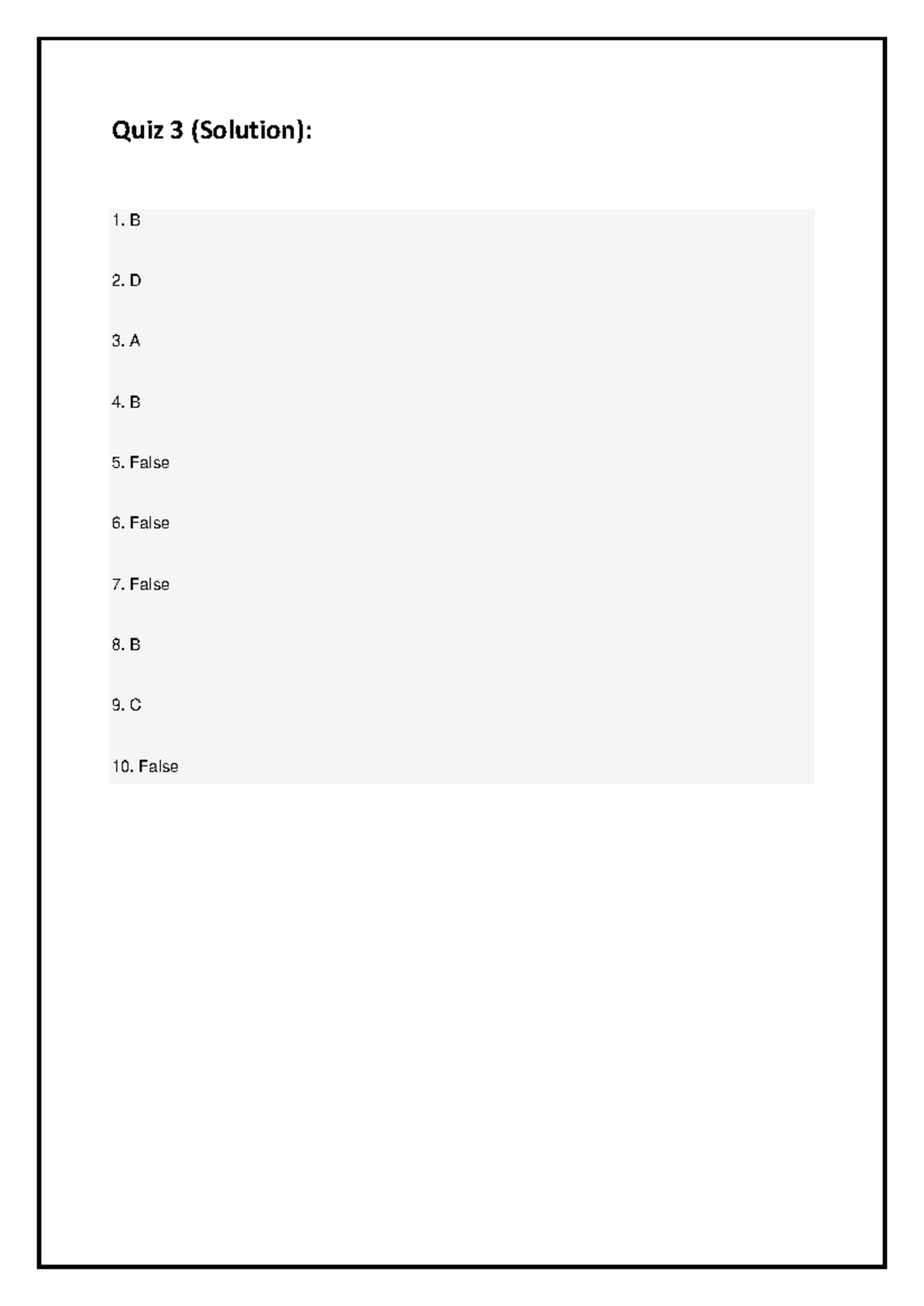 Quiz Solutions-3 - quiz solutions - 048720 - Quiz 3 (Solution): 1. B 2 ...