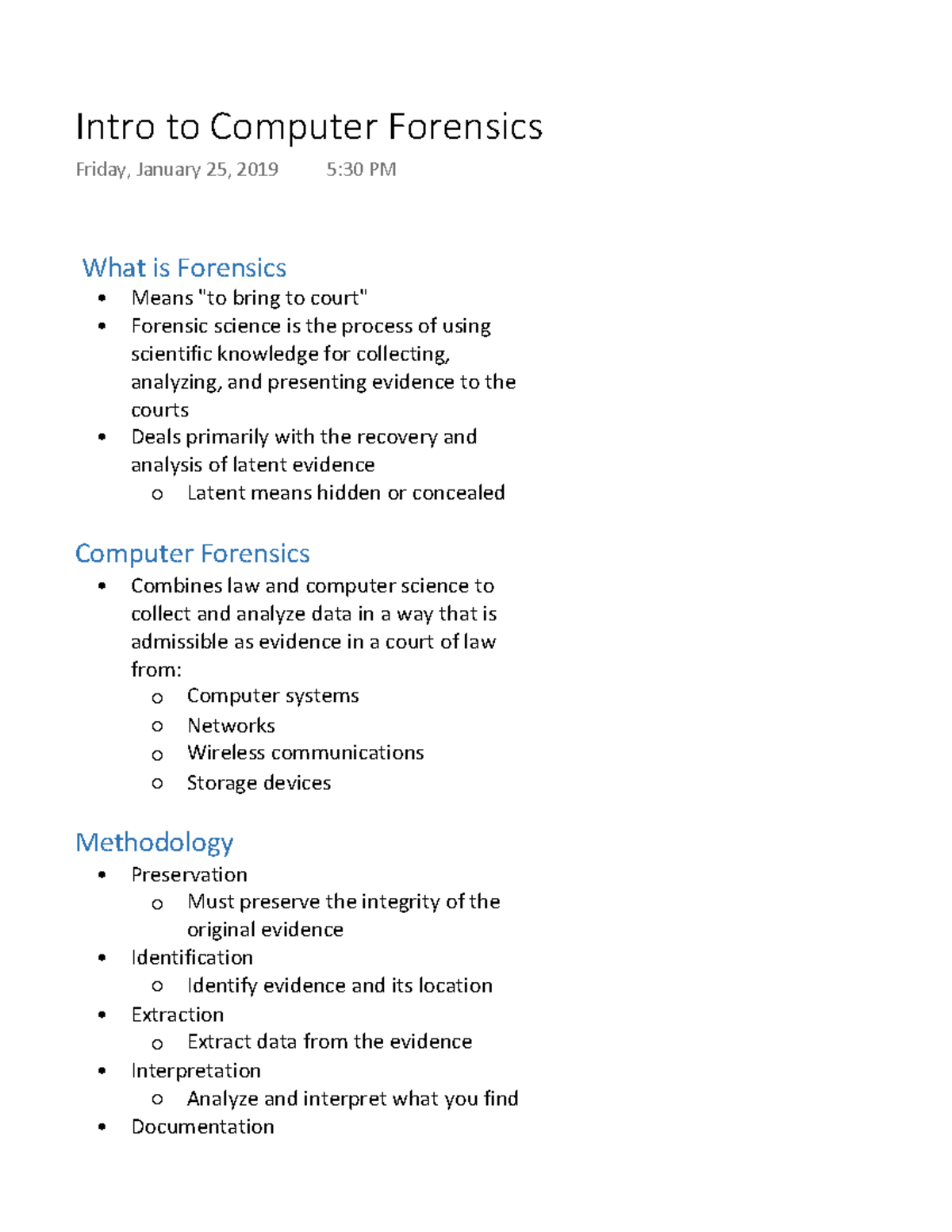 Intro to Computer Forensics - What is Forensics " Means "to bring to ...