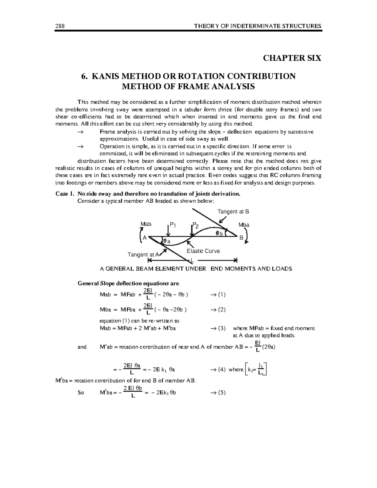 Kanis-method structilure - 288 THEORY OF INDETERMINATE STRUCTURES ...