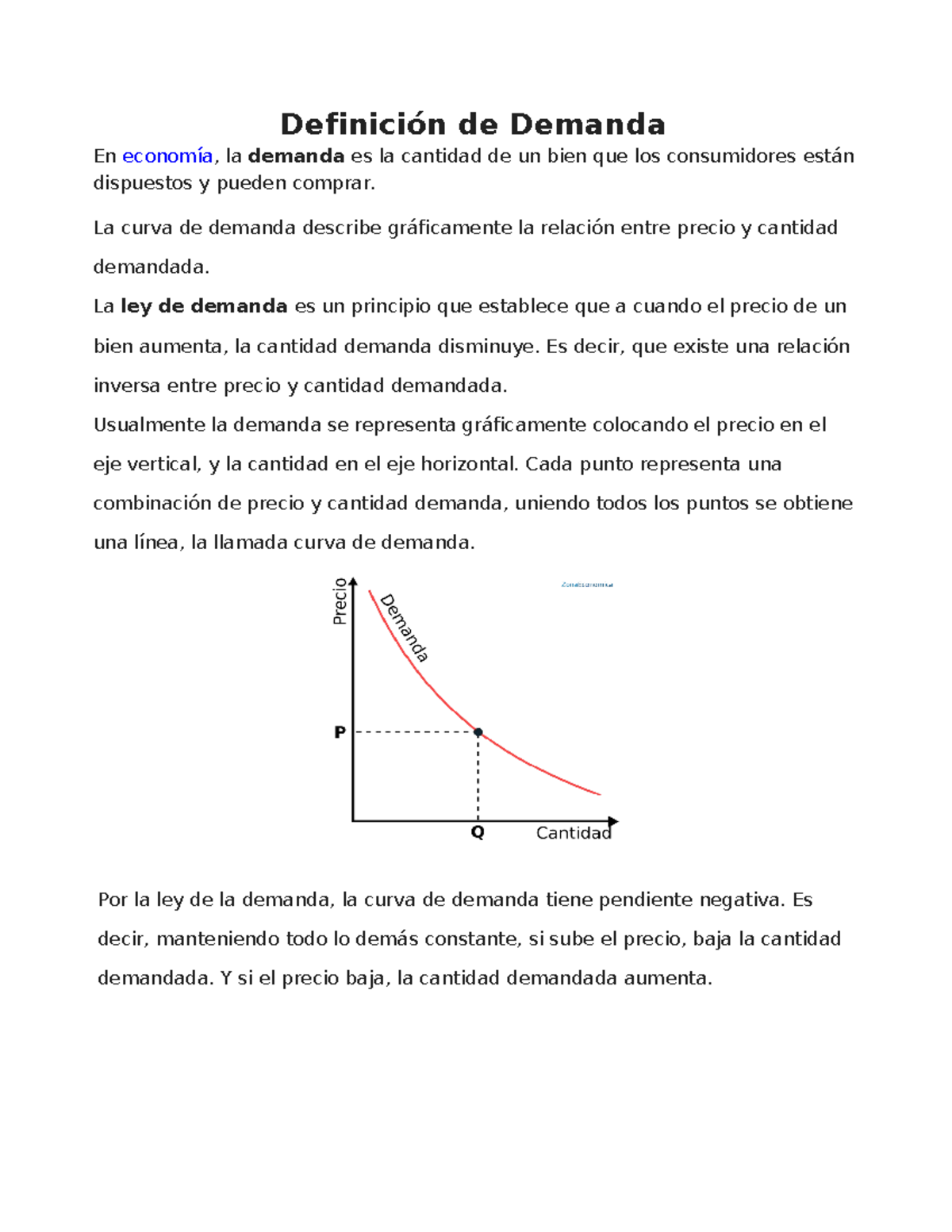 Definicion Demanda 2 - presentacion - Definición de Demanda En economía ...