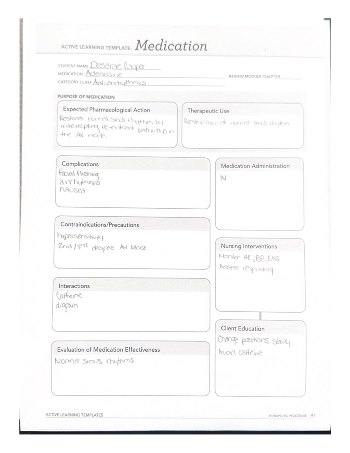 Drug cards 1 2 - NUR438 - Studocu