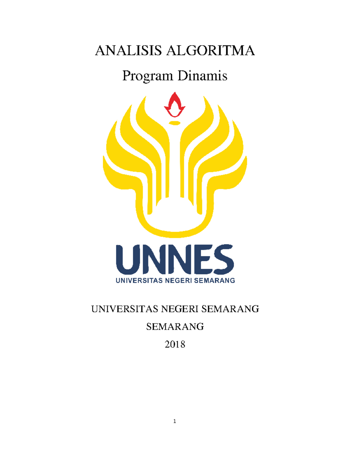 Makalah dynamic programing - ANALISIS ALGORITMA Program Dinamis ...