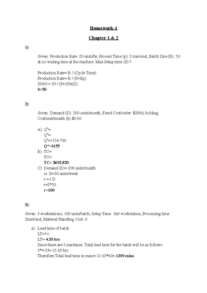 Assignment-HW2 - Assignment 2 - Homework- Chapter- 1) Xt Yt XtYt Xt 16 120 1944 262. 14 100 1490 ...