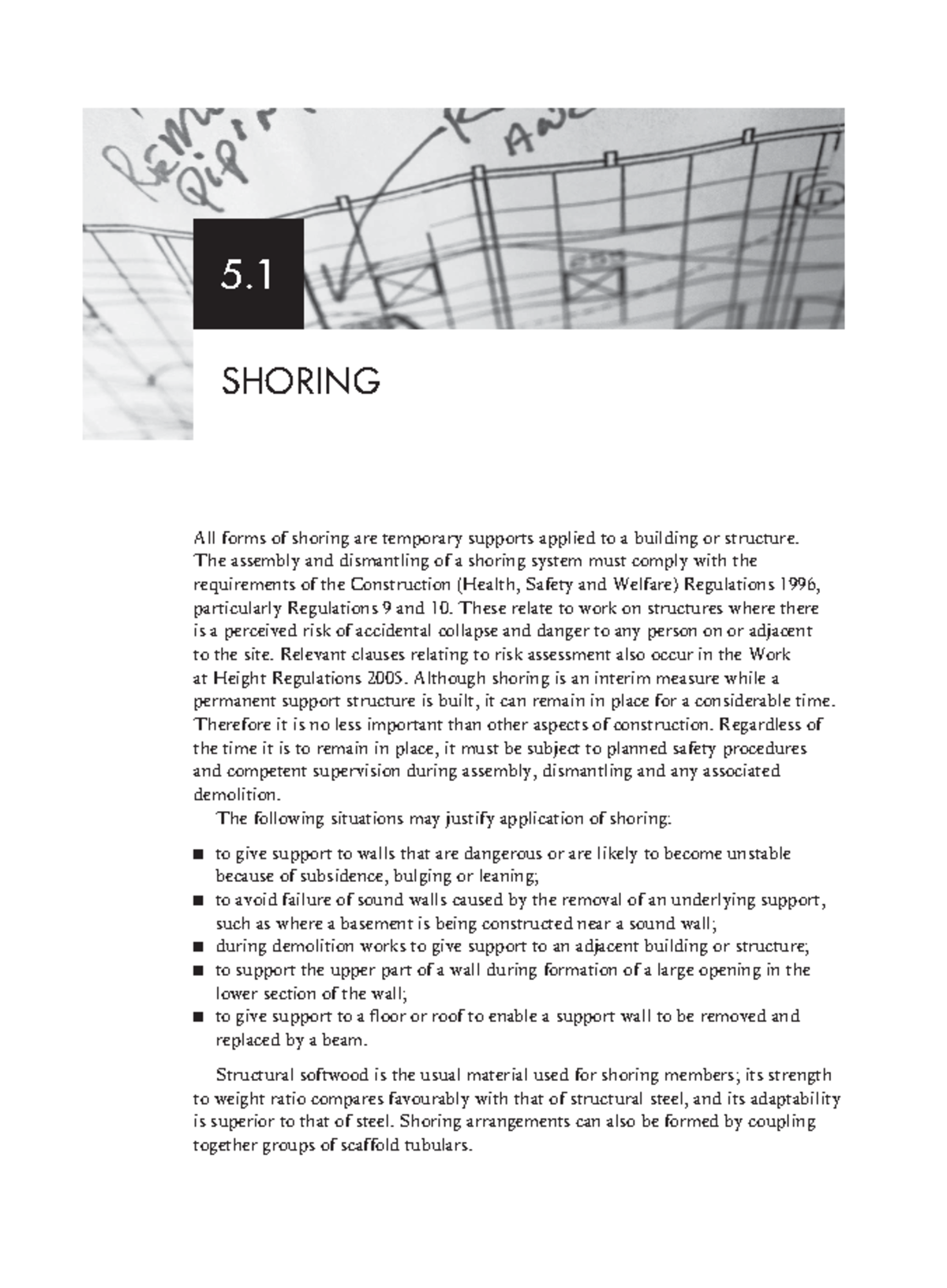 Shoring Underpinning-Full notes - All forms of shoring are temporary ...