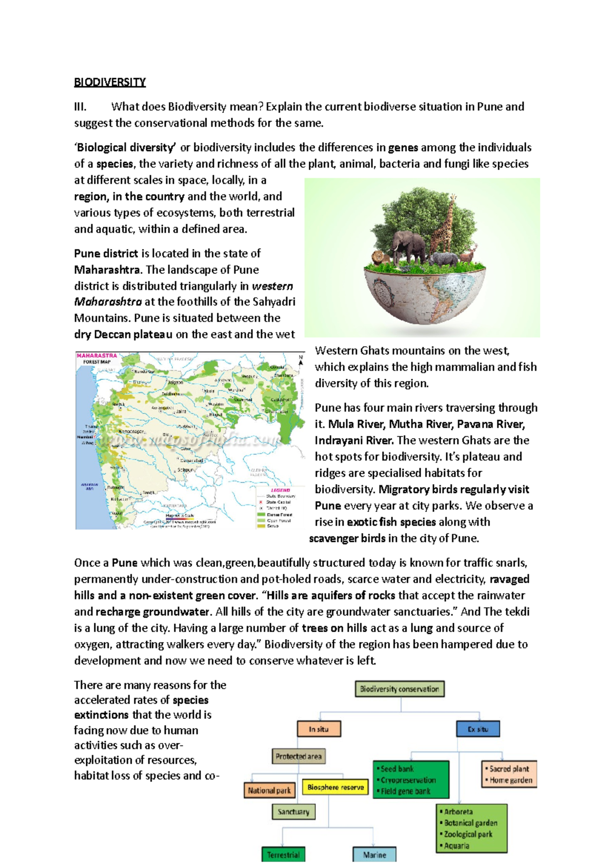 EVS Biodiversity - BIODIVERSITY III. What does Biodiversity mean ...