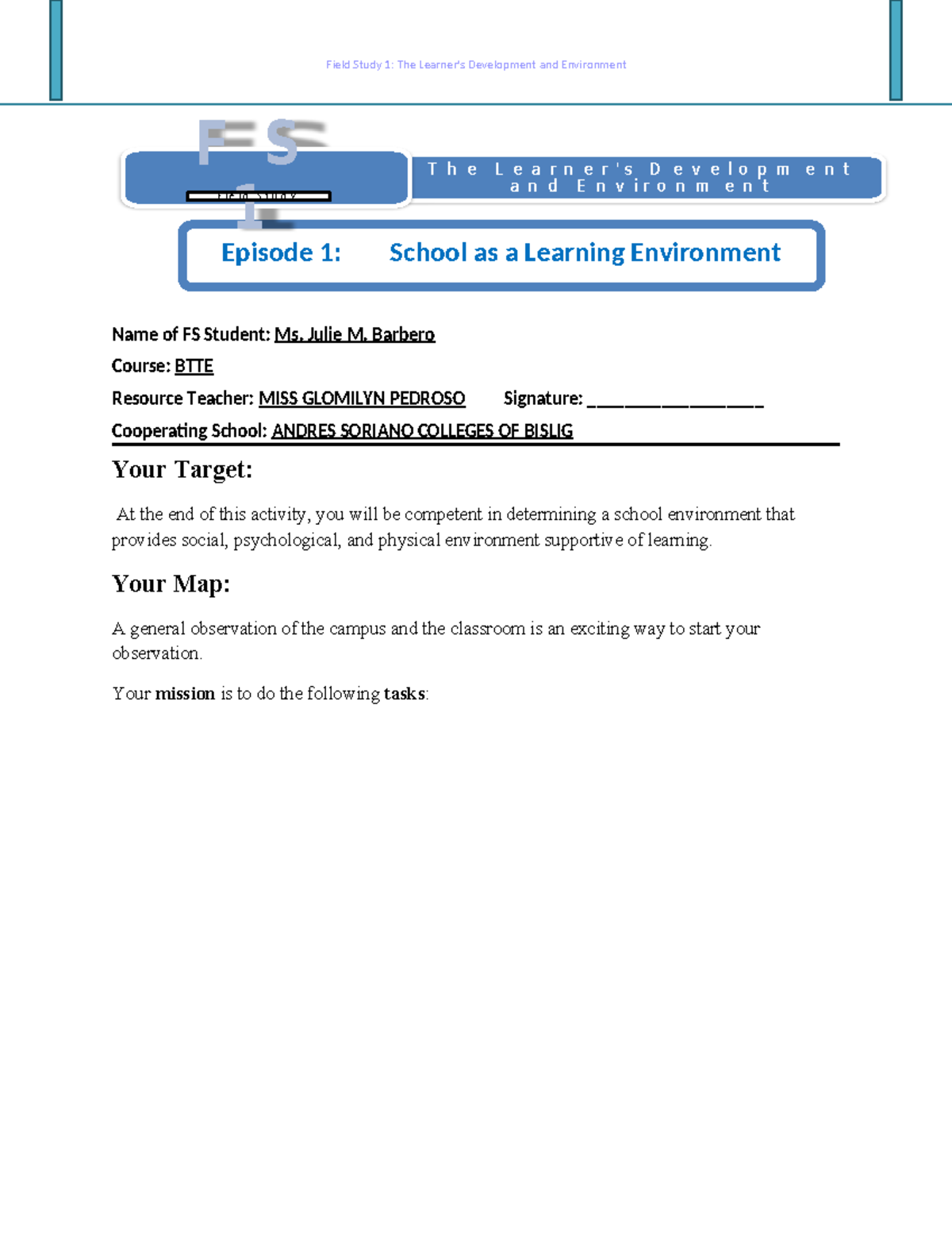 Field Study 1 Full Episodes - Episode 1: School as a Learning ...