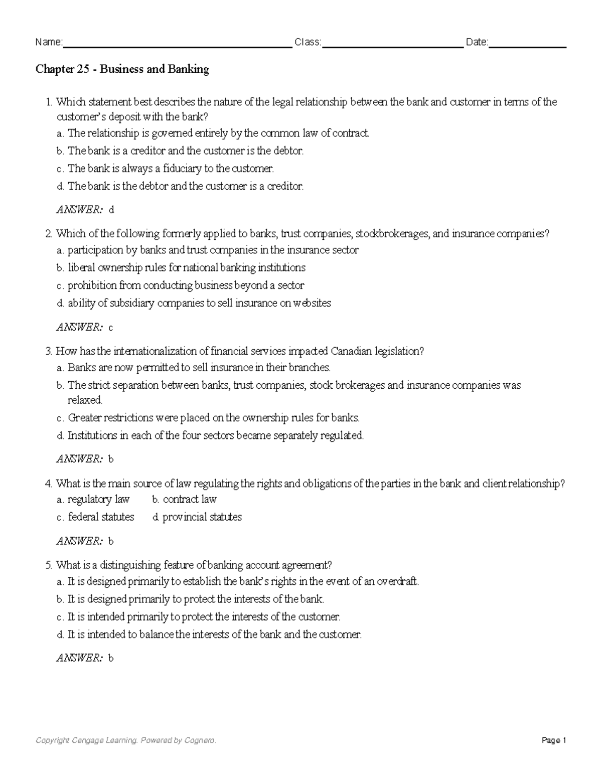 Chapter 25 Business and Banking - - Studocu