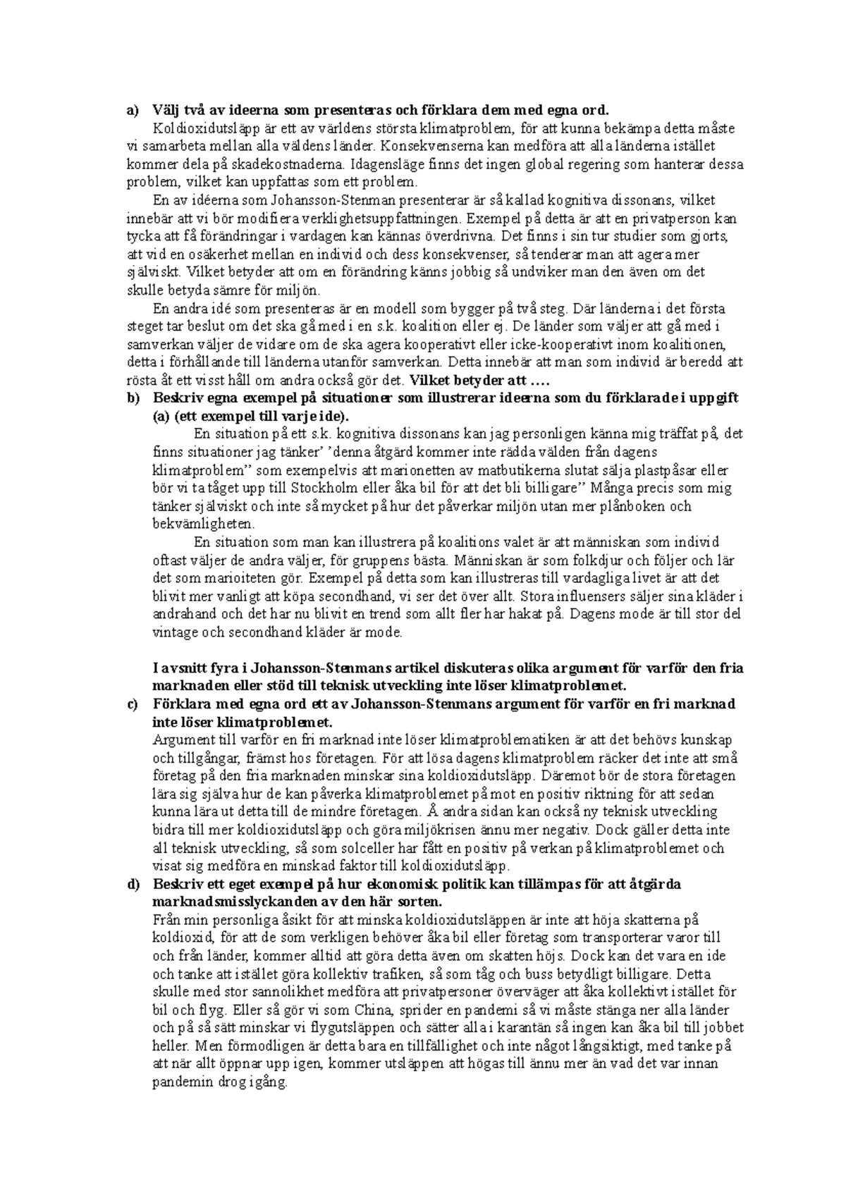 Mikroekonomi uppgift 3 - NEKA12 - Lunds Universitet - Studocu