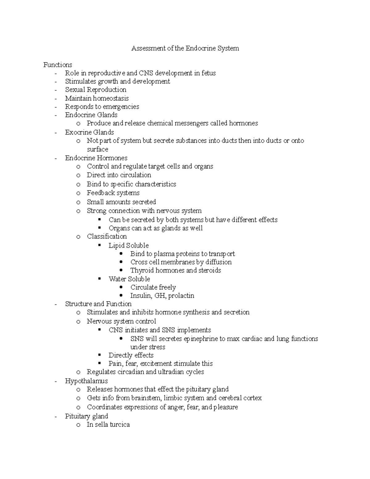 Assessment of the Endocrine System - Assessment of the Endocrine System ...