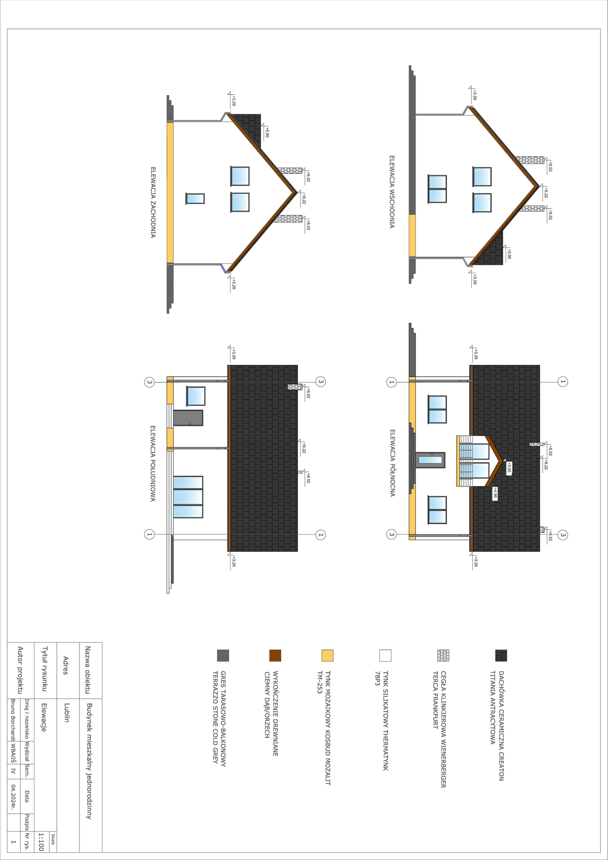 Elewacje skala 1 100 - super - Technika obliczeniowa - Studocu