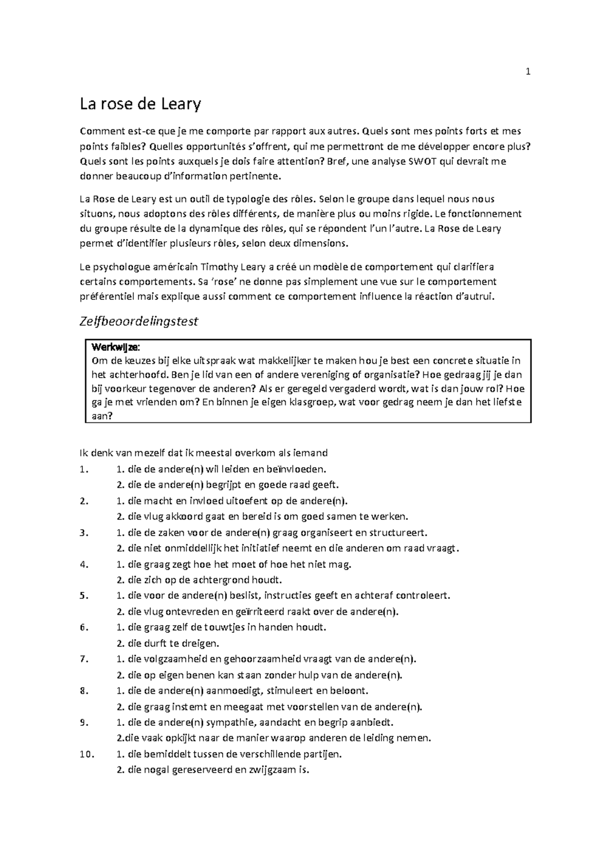 La rose de Leary def - La rose de Leary Comment est-ce que je me ...