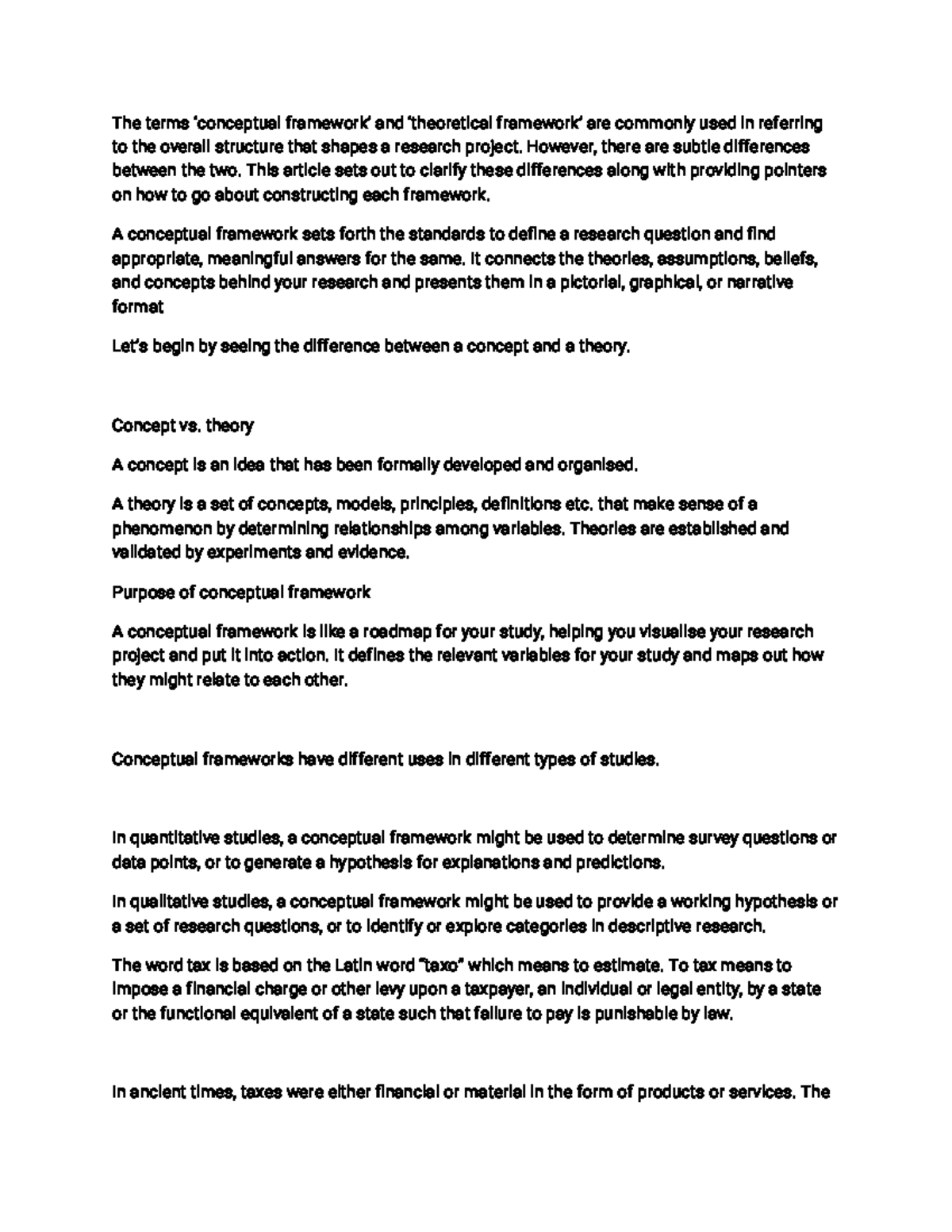 Conceptual framework definition - The terms ‘conceptual framework’ and ...