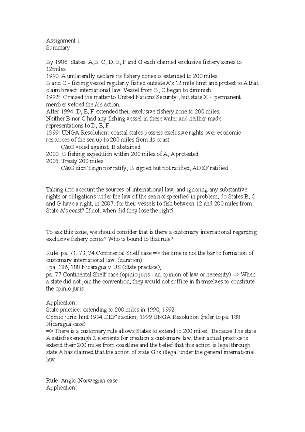 Assignment 1 - Tutorial 1 - Assignment 1: Summary: By 1986: States: A,B ...