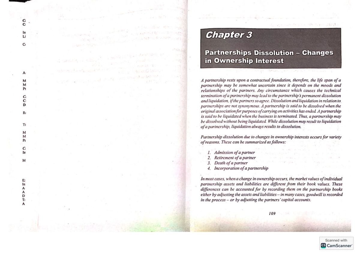 ADVANCED ACCOUNTING GUERRERO CHAP 1-4 - C In Li Chapter 3 C Partnerships Dissolution Changes in ...