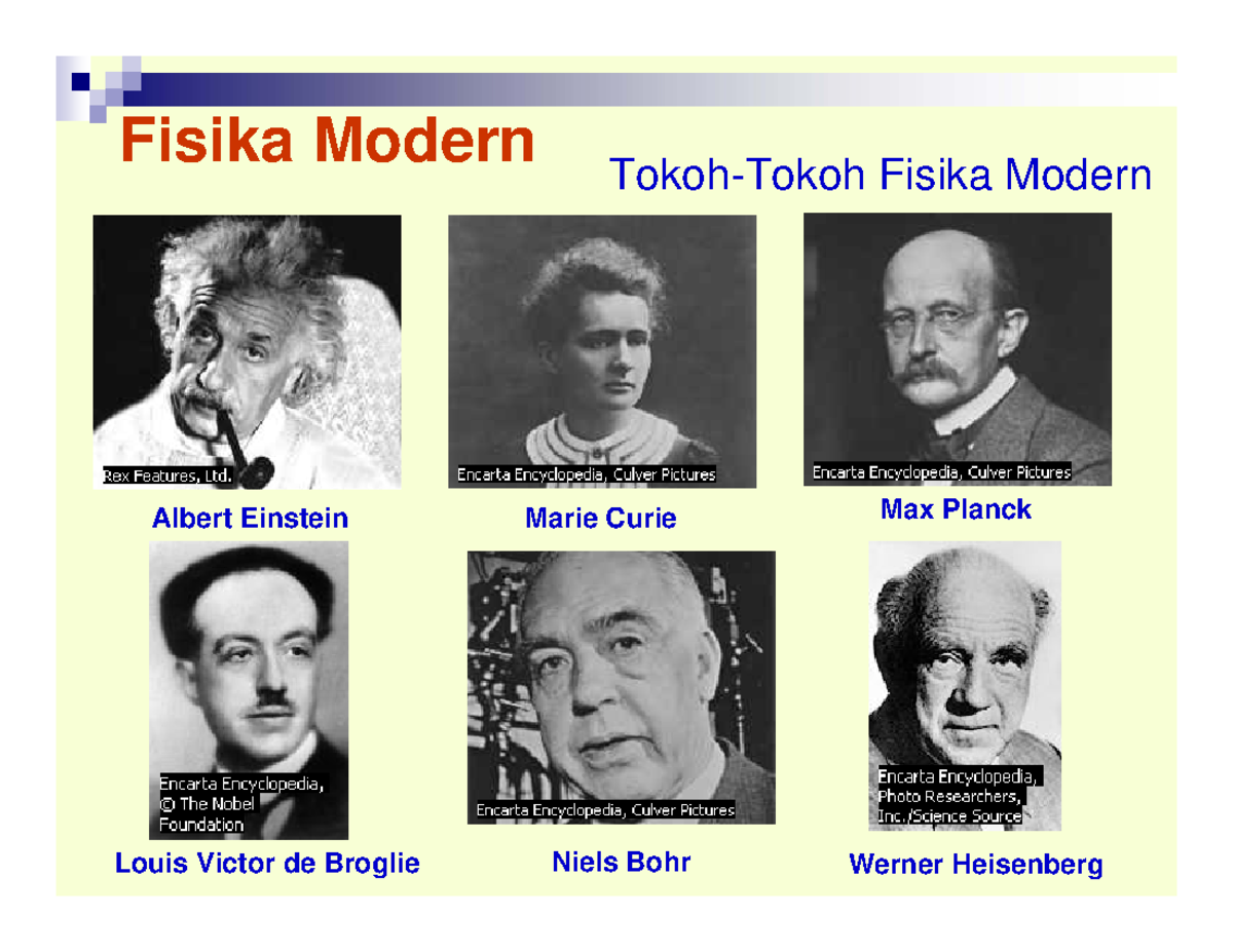 Fisika Modern - meteri ajar - Tokoh-Tokoh Fisika Modern Fisika Modern ...