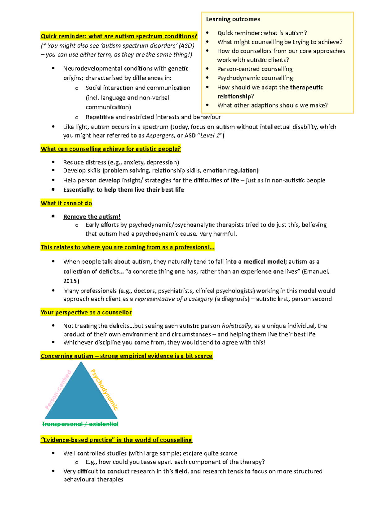 15 16 Strategies for Working with Autistic Clients - Quick reminder ...