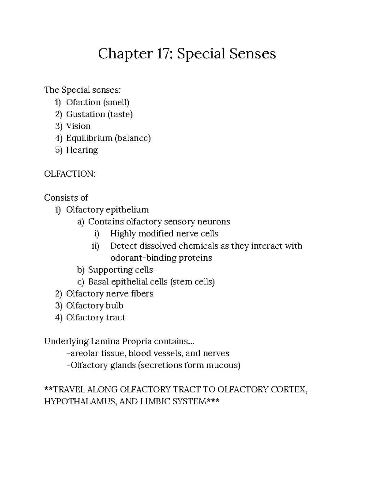 Anatomy and Physiology Chapter seven - Chapter 17: Special Senses The ...